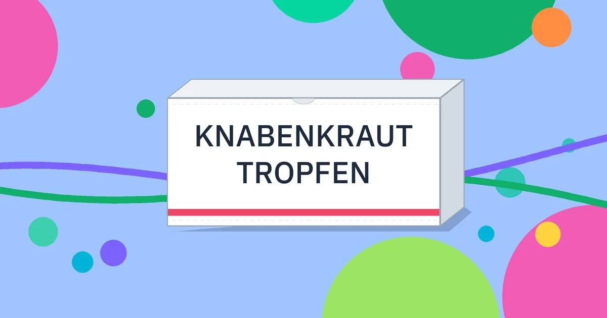 Symbolbild: Packung mit der Aufschrift KNABENKRAUT TROPFEN (PZN 15228619) – Verfügbarkeit und Bezug in Apotheken in Frankfurt am Main