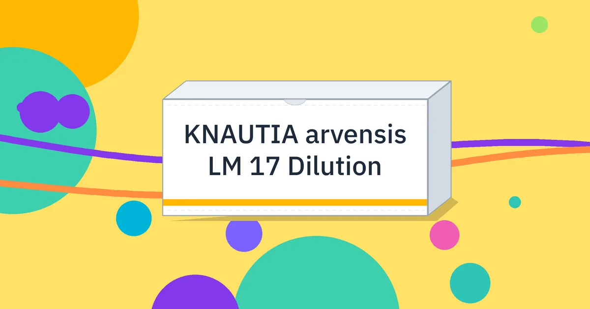 Symbolbild: Packung mit der Aufschrift KNAUTIA arvensis LM 17 Dilution (PZN 13519028) – Verfügbarkeit und Bezug in Apotheken in Frankfurt am Main