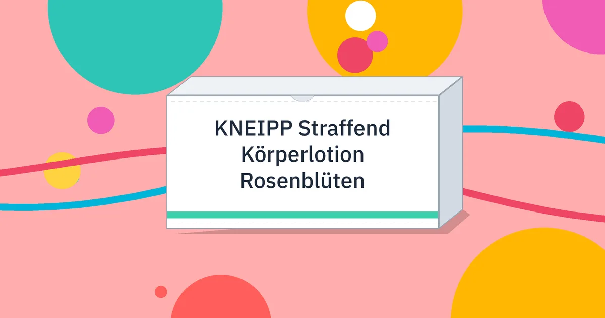 Symbolbild: Packung mit der Aufschrift KNEIPP Straffend Körperlotion Rosenblüten (PZN 19107315) – Verfügbarkeit und Bezug in Apotheken in Frankfurt am Main