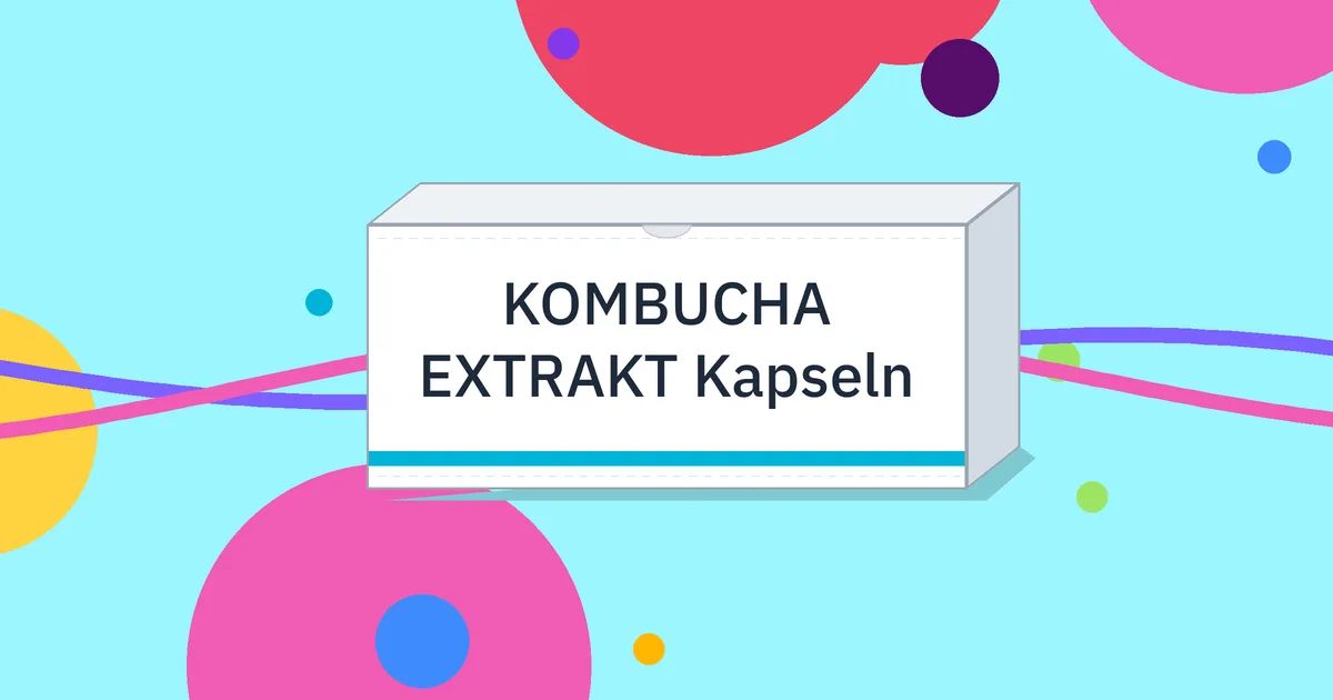Symbolbild: Packung mit der Aufschrift KOMBUCHA EXTRAKT Kapseln (PZN 08927908) – Verfügbarkeit und Bezug in Apotheken in Frankfurt am Main