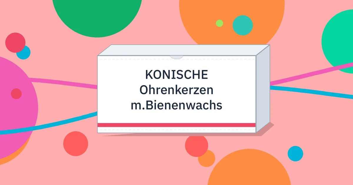 Symbolbild: Packung mit der Aufschrift KONISCHE Ohrenkerzen m.Bienenwachs (PZN 16501106) – Verfügbarkeit und Bezug in Apotheken in Frankfurt am Main