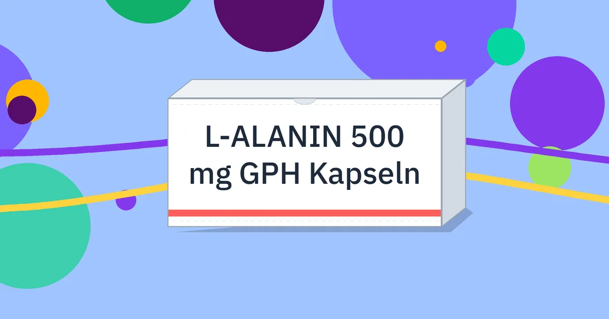 Symbolbild: Packung mit der Aufschrift L-ALANIN 500 mg GPH Kapseln (PZN 07605663) – Verfügbarkeit und Bezug in Apotheken in Frankfurt am Main