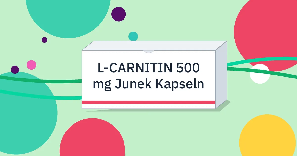 Symbolbild: Packung mit der Aufschrift L-CARNITIN 500 mg Junek Kapseln (PZN 01105072) – Verfügbarkeit und Bezug in Apotheken in Frankfurt am Main