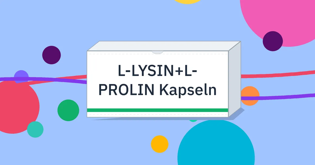 Symbolbild: Packung mit der Aufschrift L-LYSIN+L-PROLIN Kapseln (PZN 10310316) – Verfügbarkeit und Bezug in Apotheken in Frankfurt am Main
