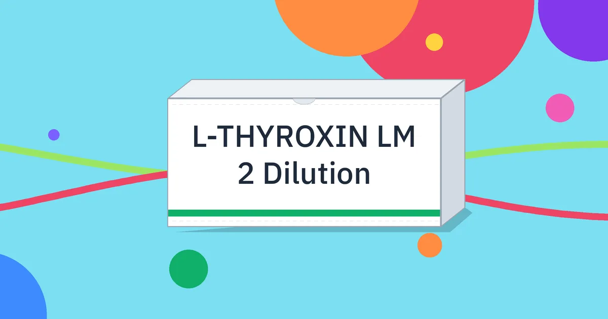 Symbolbild: Packung mit der Aufschrift L-THYROXIN LM 2 Dilution (PZN 12928374) – Verfügbarkeit und Bezug in Apotheken in Frankfurt am Main