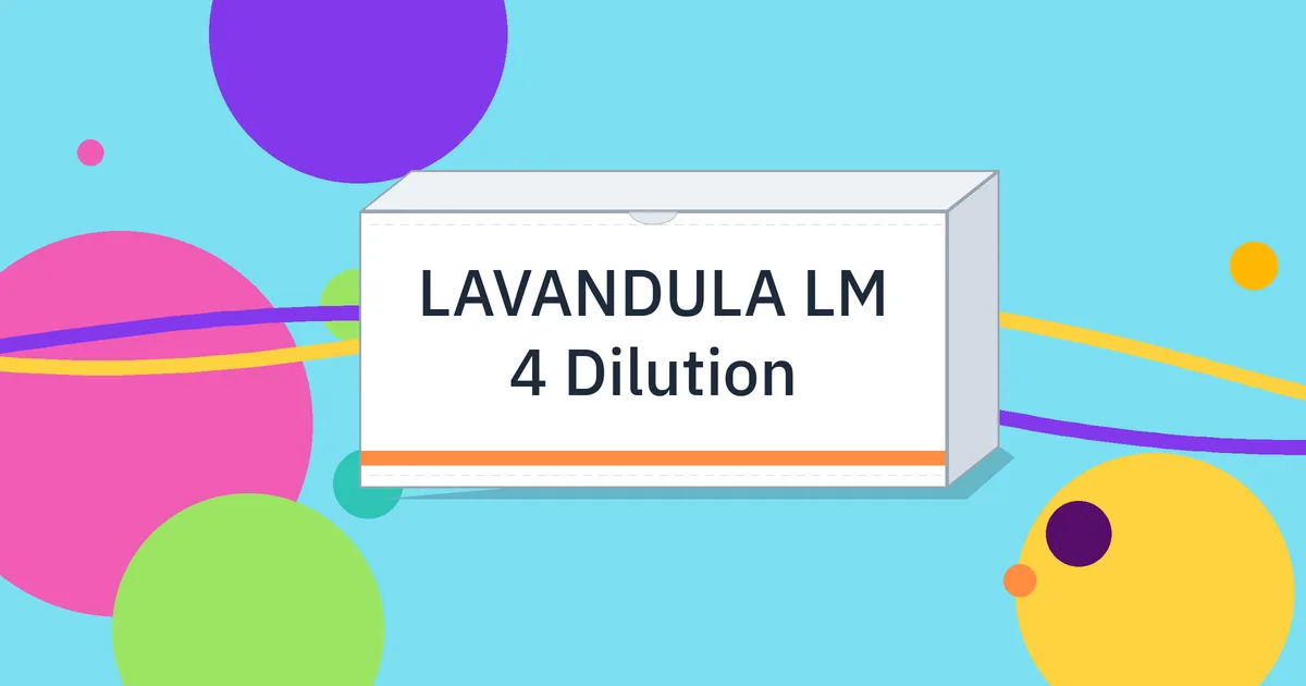 Symbolbild: Packung mit der Aufschrift LAVANDULA LM 4 Dilution (PZN 12929675) – Verfügbarkeit und Bezug in Apotheken in Frankfurt am Main