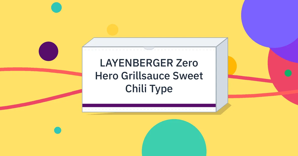 Symbolbild: Packung mit der Aufschrift LAYENBERGER Zero Hero Grillsauce Sweet Chili Type (PZN 17991696) – Verfügbarkeit und Bezug in Apotheken in Frankfurt am Main