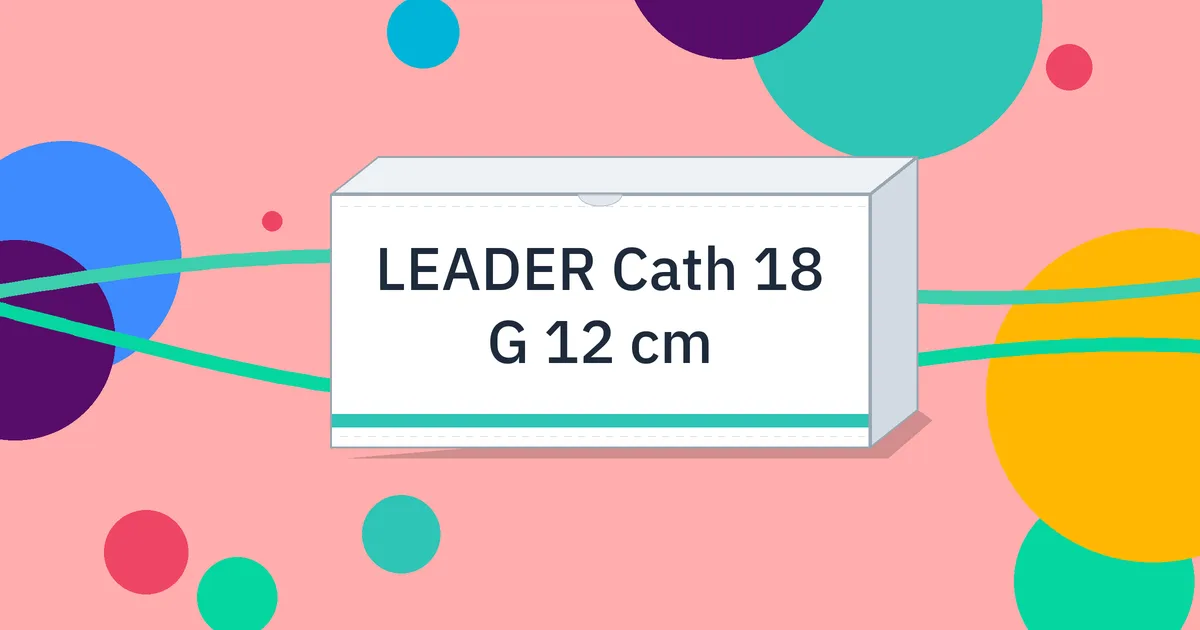 Symbolbild: Packung mit der Aufschrift LEADER Cath 18 G 12 cm (PZN 09514108) – Verfügbarkeit und Bezug in Apotheken in Frankfurt am Main