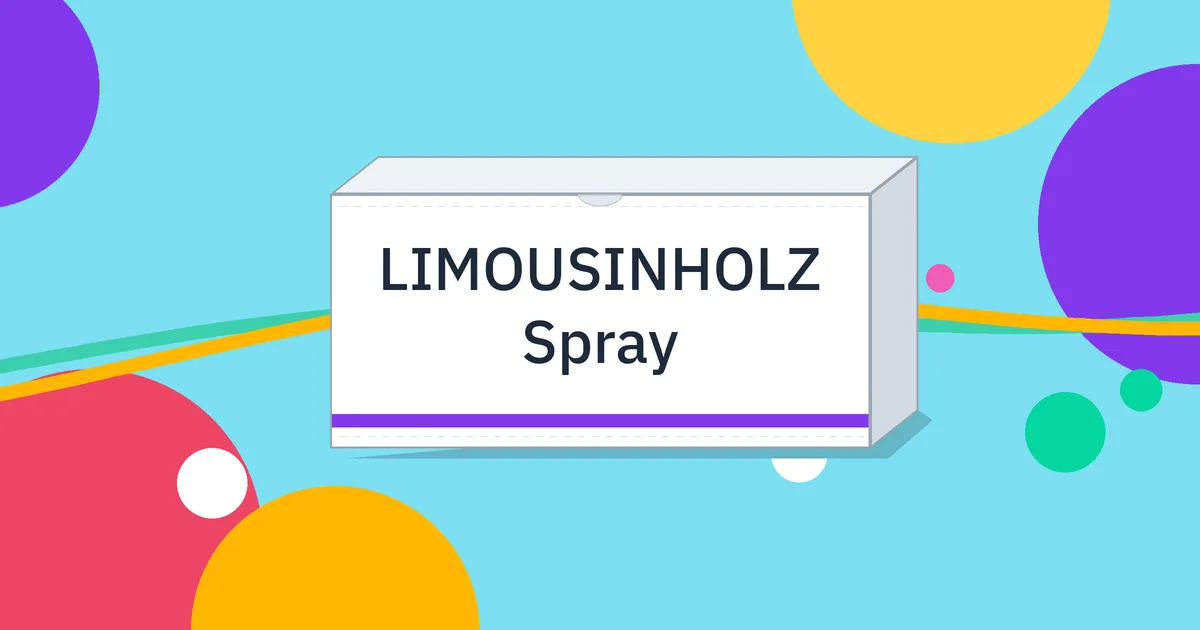 Symbolbild: Packung mit der Aufschrift LIMOUSINHOLZ Spray (PZN 18781110) – Verfügbarkeit und Bezug in Apotheken in Frankfurt am Main