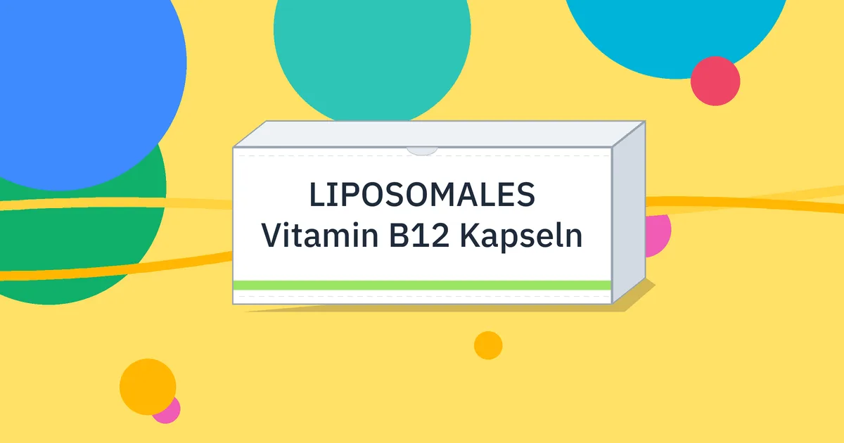 Symbolbild: Packung mit der Aufschrift LIPOSOMALES Vitamin B12 Kapseln (PZN 17917211) – Verfügbarkeit und Bezug in Apotheken in Frankfurt am Main
