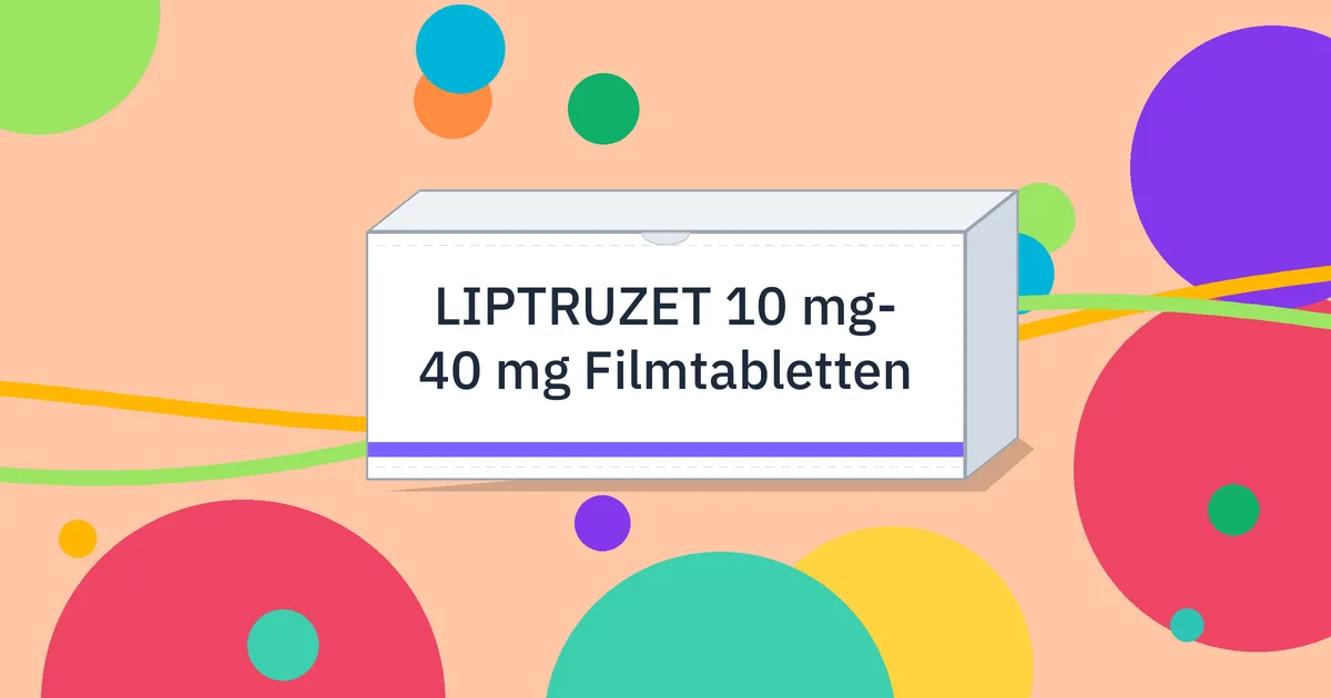 Symbolbild: Packung mit der Aufschrift LIPTRUZET 10 mg-40 mg Filmtabletten (PZN 16628479) – Verfügbarkeit und Bezug in Apotheken in Frankfurt am Main
