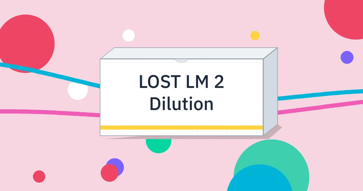Symbolbild: Packung mit der Aufschrift LOST LM 2 Dilution (PZN 13536050) – Verfügbarkeit und Bezug in Apotheken in Frankfurt am Main