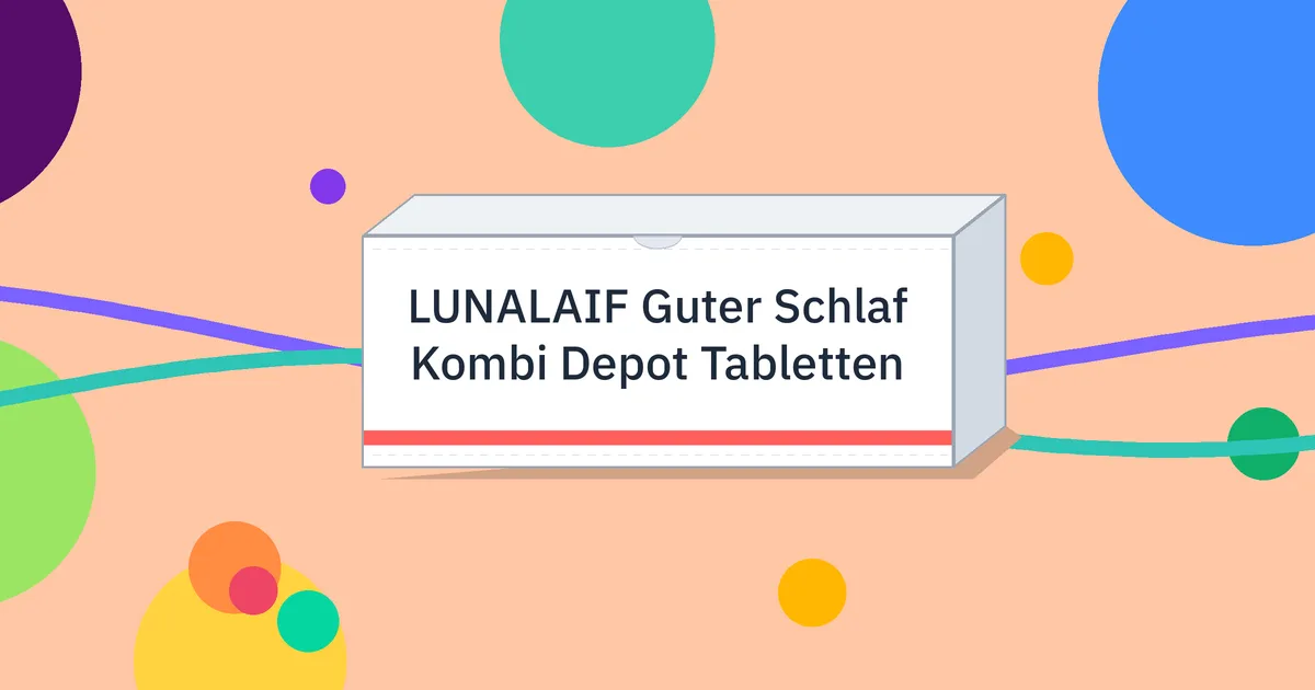 Symbolbild: Packung mit der Aufschrift LUNALAIF Guter Schlaf Kombi Depot Tabletten (PZN 17987631) – Verfügbarkeit und Bezug in Apotheken in Frankfurt am Main