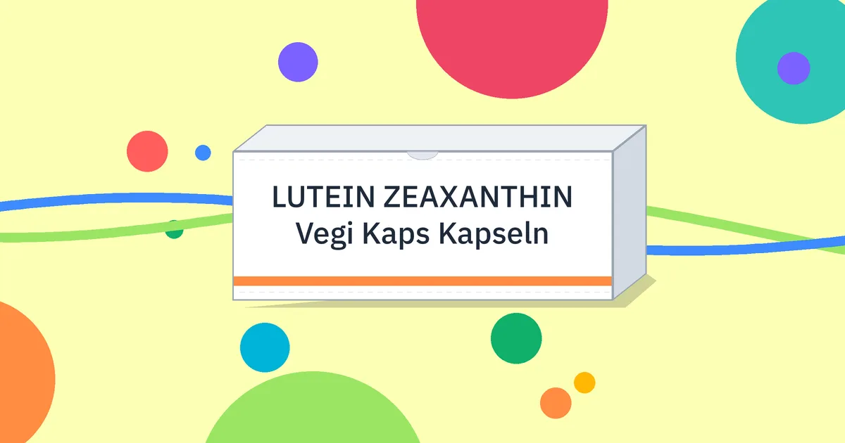 Symbolbild: Packung mit der Aufschrift LUTEIN ZEAXANTHIN Vegi Kaps Kapseln (PZN 03430675) – Verfügbarkeit und Bezug in Apotheken in Frankfurt am Main