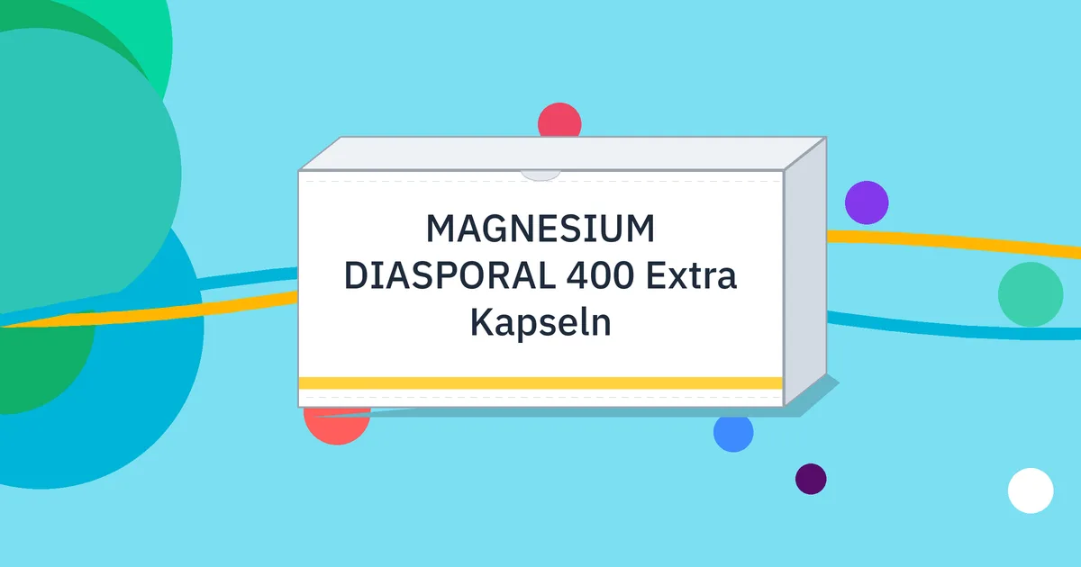 Symbolbild: Packung mit der Aufschrift MAGNESIUM DIASPORAL 400 Extra Kapseln (PZN 10192609) – Verfügbarkeit und Bezug in Apotheken in Frankfurt am Main