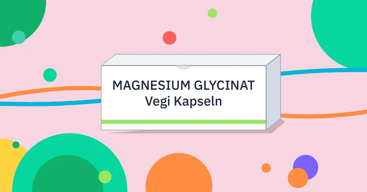 Symbolbild: Packung mit der Aufschrift MAGNESIUM GLYCINAT Vegi Kapseln (PZN 15245865) – Verfügbarkeit und Bezug in Apotheken in Frankfurt am Main