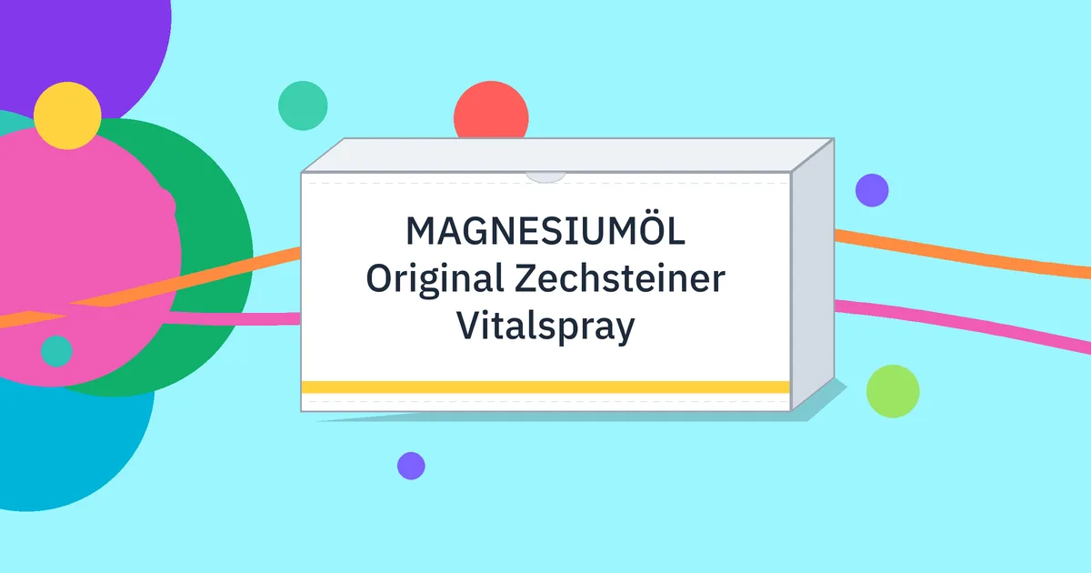 Symbolbild: Packung mit der Aufschrift MAGNESIUMÖL Original Zechsteiner Vitalspray (PZN 19296150) – Verfügbarkeit und Bezug in Apotheken in Frankfurt am Main