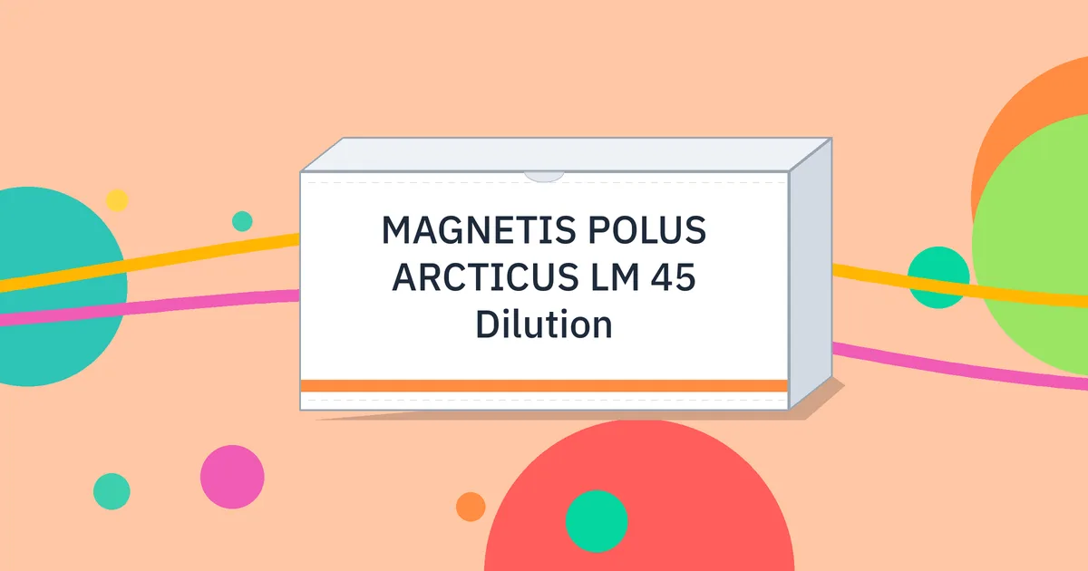 Symbolbild: Packung mit der Aufschrift MAGNETIS POLUS ARCTICUS LM 45 Dilution (PZN 12941222) – Verfügbarkeit und Bezug in Apotheken in Frankfurt am Main