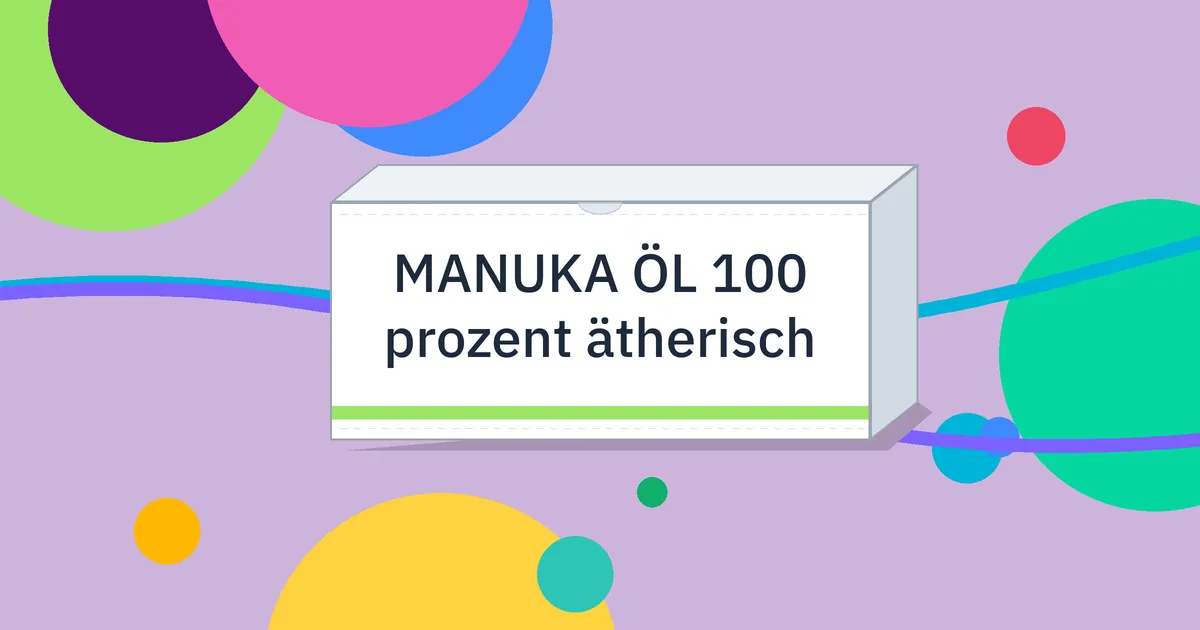 Symbolbild: Packung mit der Aufschrift MANUKA ÖL 100 prozent ätherisch (PZN 00114235) – Verfügbarkeit und Bezug in Apotheken in Frankfurt am Main