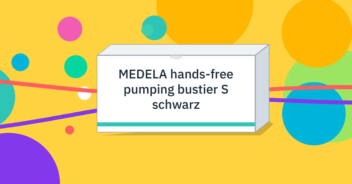 Symbolbild: Packung mit der Aufschrift MEDELA hands-free pumping bustier S schwarz (PZN 18269091) – Verfügbarkeit und Bezug in Apotheken in Frankfurt am Main