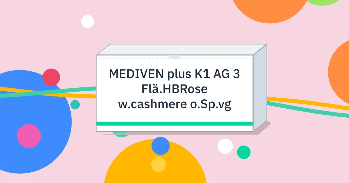 Symbolbild: Packung mit der Aufschrift MEDIVEN plus K1 AG 3 Flä.HBRose w.cashmere o.Sp.vg (PZN 15913427) – Verfügbarkeit und Bezug in Apotheken in Frankfurt am Main