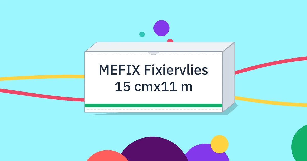 Symbolbild: Packung mit der Aufschrift MEFIX Fixiervlies 15 cmx11 m (PZN 05868513) – Verfügbarkeit und Bezug in Apotheken in Frankfurt am Main