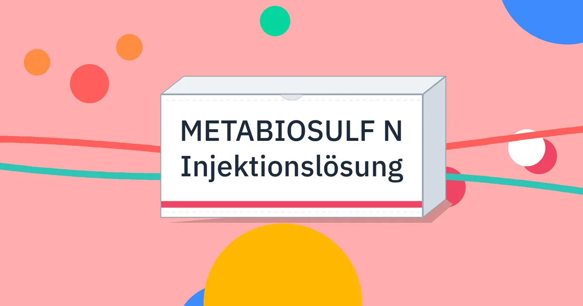 Symbolbild: Packung mit der Aufschrift METABIOSULF N Injektionslösung (PZN 01557621) – Verfügbarkeit und Bezug in Apotheken in Frankfurt am Main