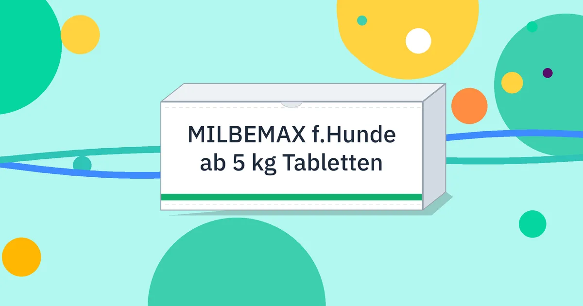 Symbolbild: Packung mit der Aufschrift MILBEMAX f.Hunde ab 5 kg Tabletten (PZN 10329729) – Verfügbarkeit und Bezug in Apotheken in Frankfurt am Main
