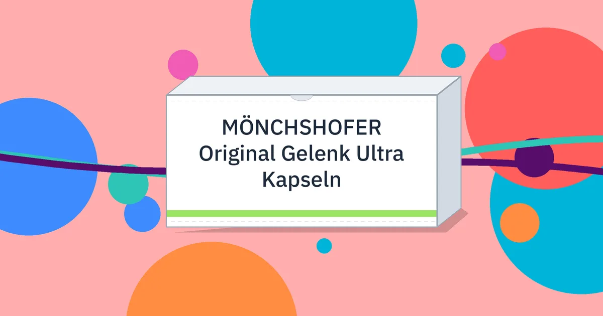 Symbolbild: Packung mit der Aufschrift MÖNCHSHOFER Original Gelenk Ultra Kapseln (PZN 18075375) – Verfügbarkeit und Bezug in Apotheken in Frankfurt am Main