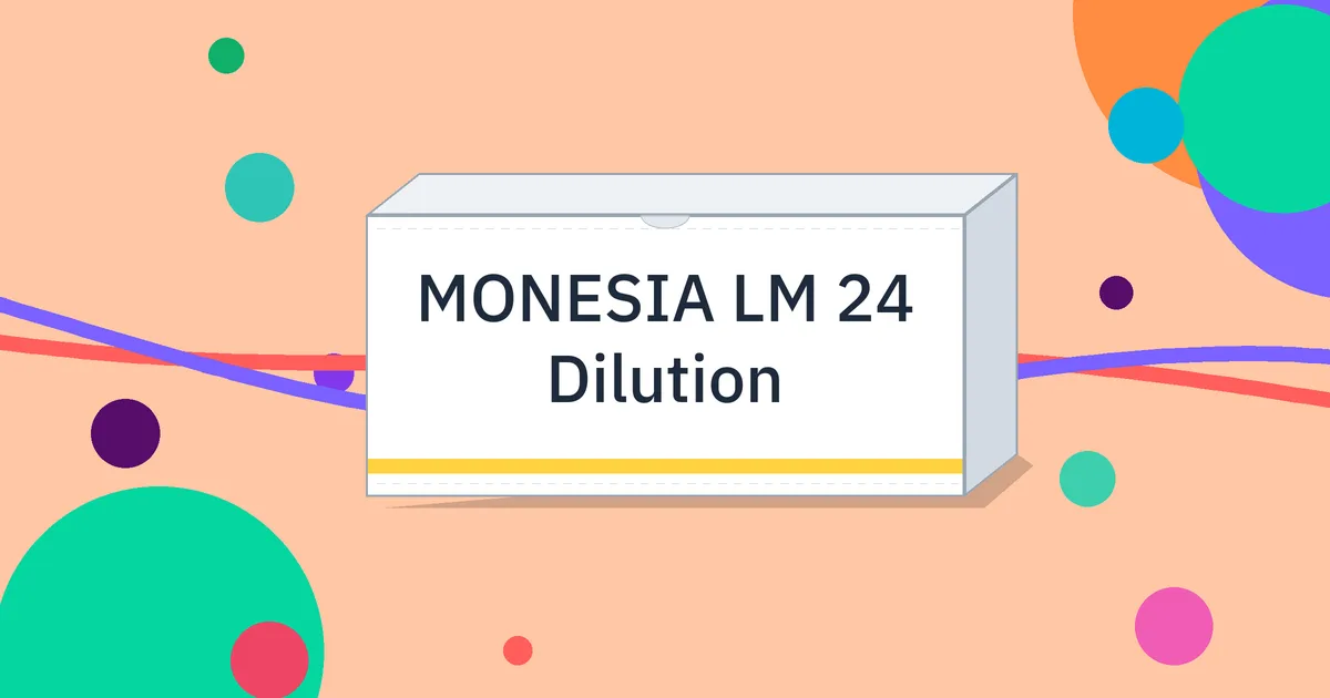Symbolbild: Packung mit der Aufschrift MONESIA LM 24 Dilution (PZN 13610898) – Verfügbarkeit und Bezug in Apotheken in Frankfurt am Main