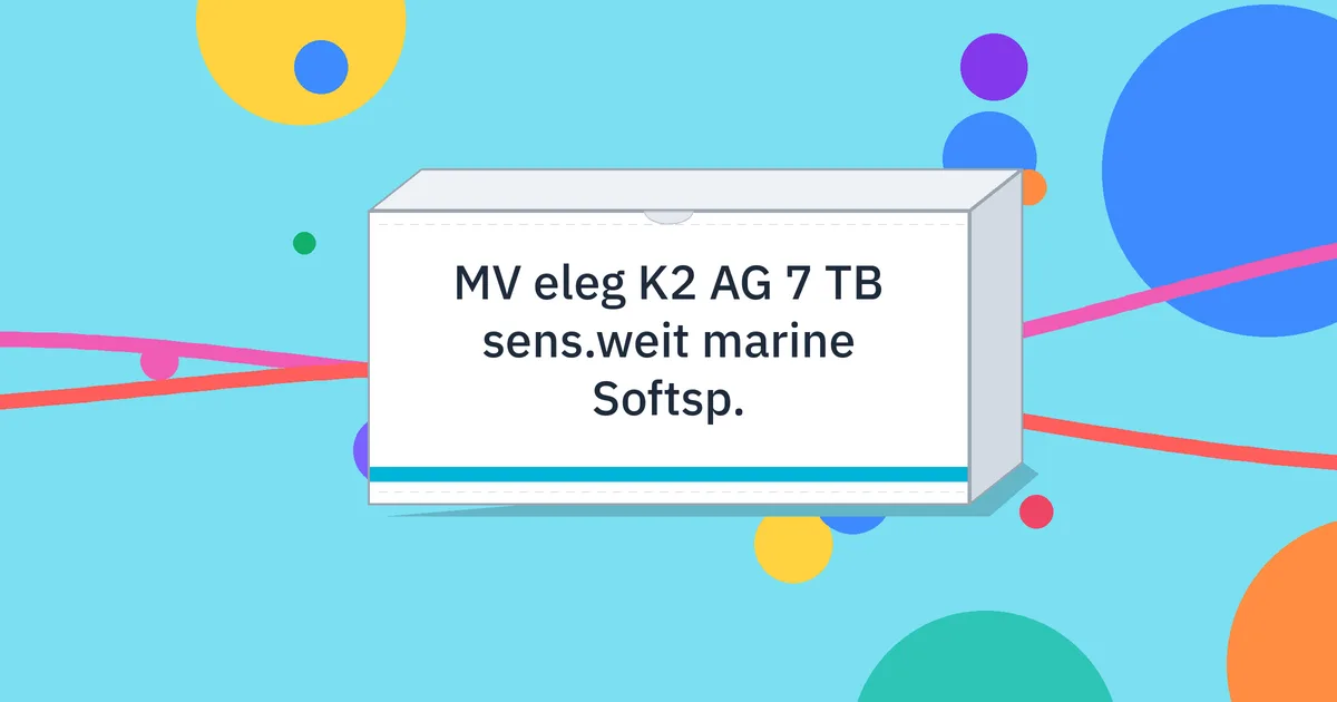 Symbolbild: Packung mit der Aufschrift MV eleg K2 AG 7 TB sens.weit marine Softsp. (PZN 14611807) – Verfügbarkeit und Bezug in Apotheken in Frankfurt am Main