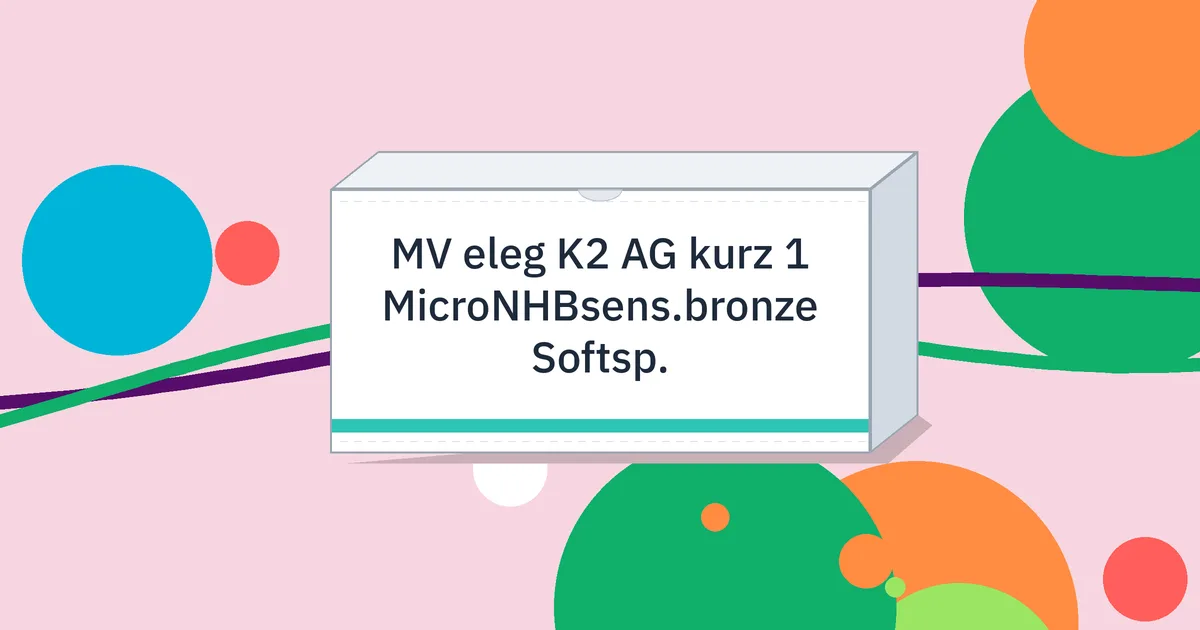 Symbolbild: Packung mit der Aufschrift MV eleg K2 AG kurz 1 MicroNHBsens.bronze Softsp. (PZN 15710084) – Verfügbarkeit und Bezug in Apotheken in Frankfurt am Main