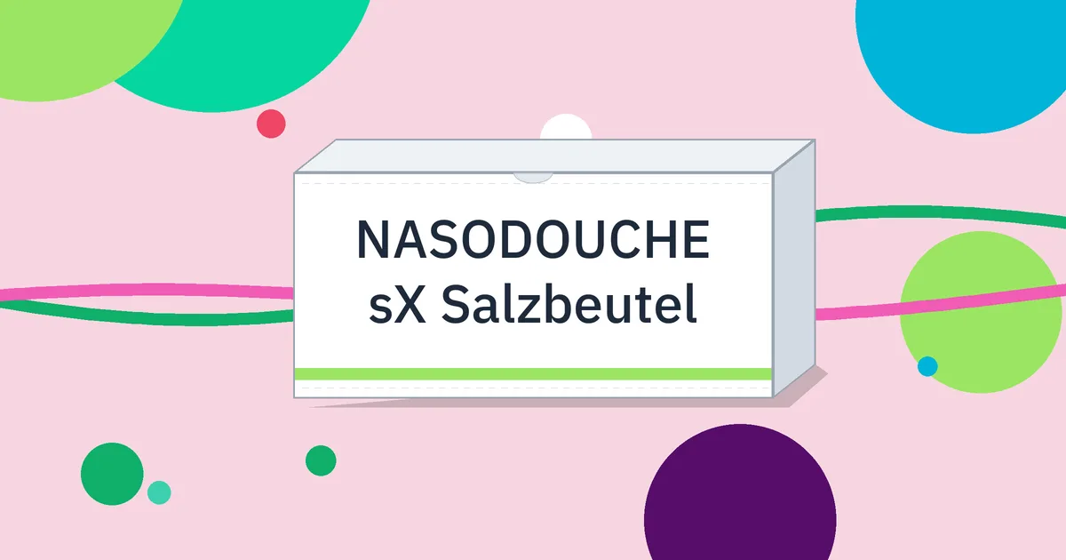 Symbolbild: Packung mit der Aufschrift NASODOUCHE sX Salzbeutel (PZN 00716454) – Verfügbarkeit und Bezug in Apotheken in Frankfurt am Main