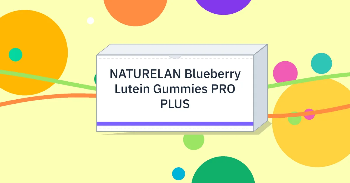 Symbolbild: Packung mit der Aufschrift NATURELAN Blueberry Lutein Gummies PRO PLUS (PZN 19392451) – Verfügbarkeit und Bezug in Apotheken in Frankfurt am Main
