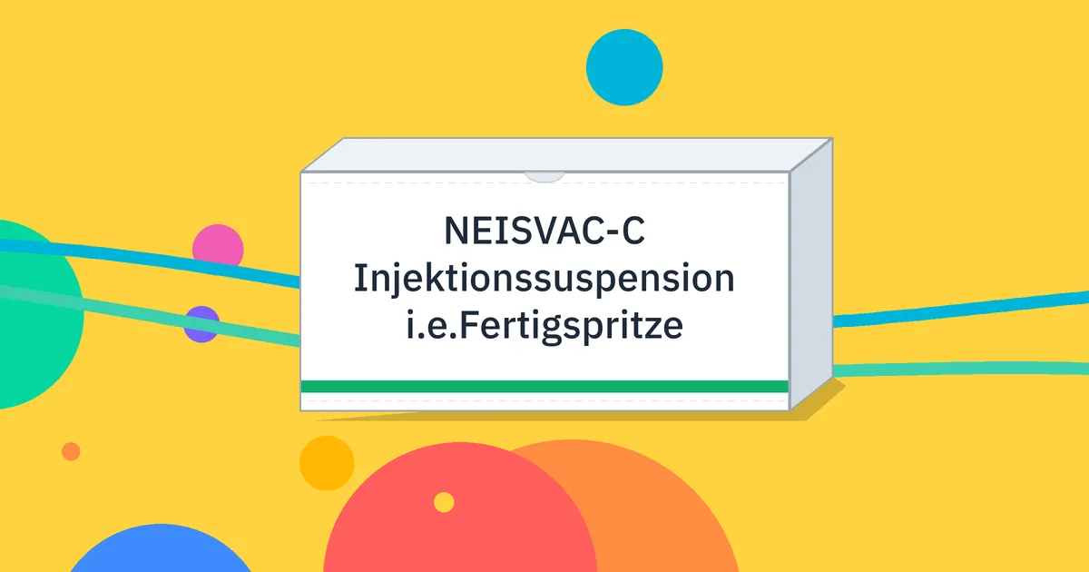 Symbolbild: Packung mit der Aufschrift NEISVAC-C Injektionssuspension i.e.Fertigspritze (PZN 12672963) – Verfügbarkeit und Bezug in Apotheken in Frankfurt am Main