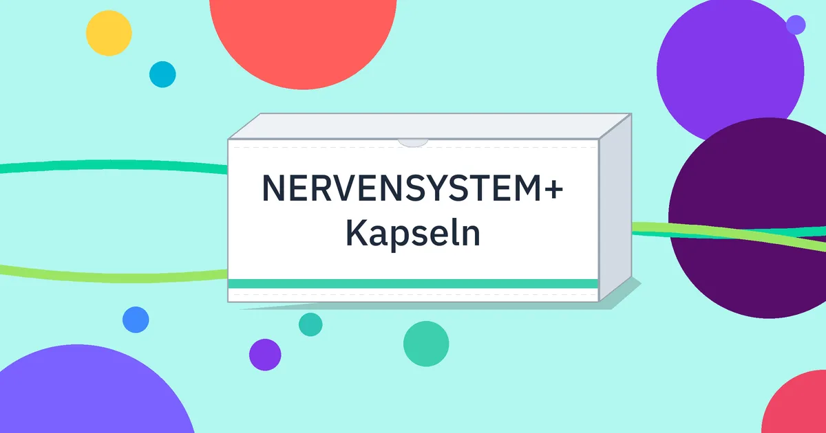 Symbolbild: Packung mit der Aufschrift NERVENSYSTEM+ Kapseln (PZN 19213885) – Verfügbarkeit und Bezug in Apotheken in Frankfurt am Main