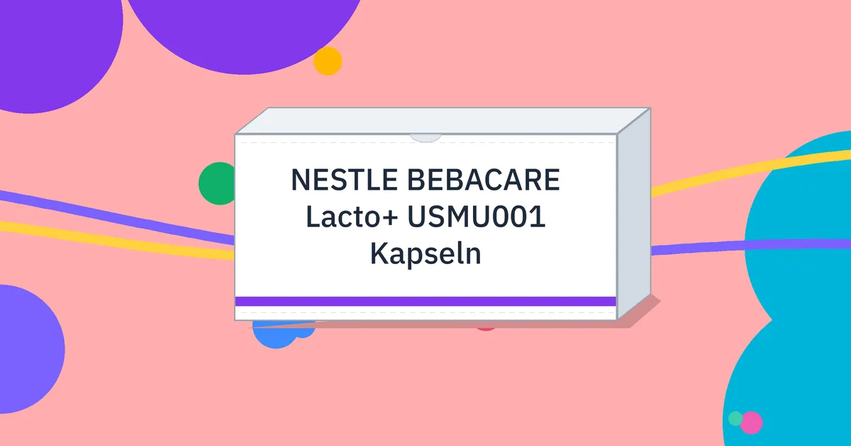 Symbolbild: Packung mit der Aufschrift NESTLE BEBACARE Lacto+ USMU001 Kapseln (PZN 17537282) – Verfügbarkeit und Bezug in Apotheken in Frankfurt am Main