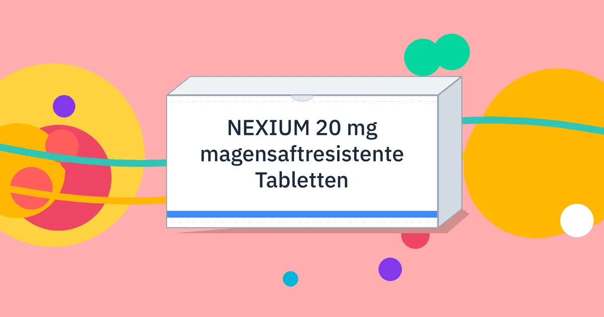 Symbolbild: Packung mit der Aufschrift NEXIUM 20 mg magensaftresistente Tabletten (PZN 01949344) – Verfügbarkeit und Bezug in Apotheken in Frankfurt am Main