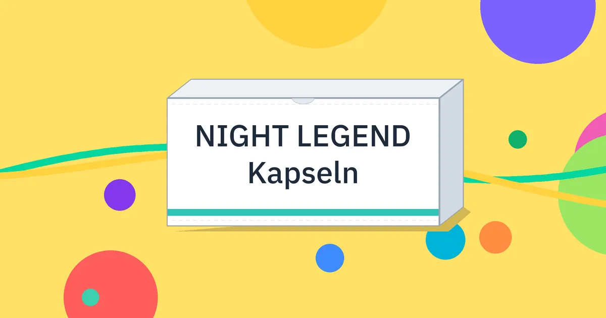Symbolbild: Packung mit der Aufschrift NIGHT LEGEND Kapseln (PZN 20513204) – Verfügbarkeit und Bezug in Apotheken in Frankfurt am Main