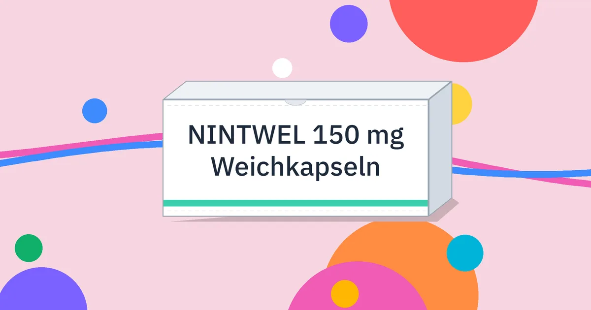 Symbolbild: Packung mit der Aufschrift NINTWEL 150 mg Weichkapseln (PZN 20717510) – Verfügbarkeit und Bezug in Apotheken in Frankfurt am Main