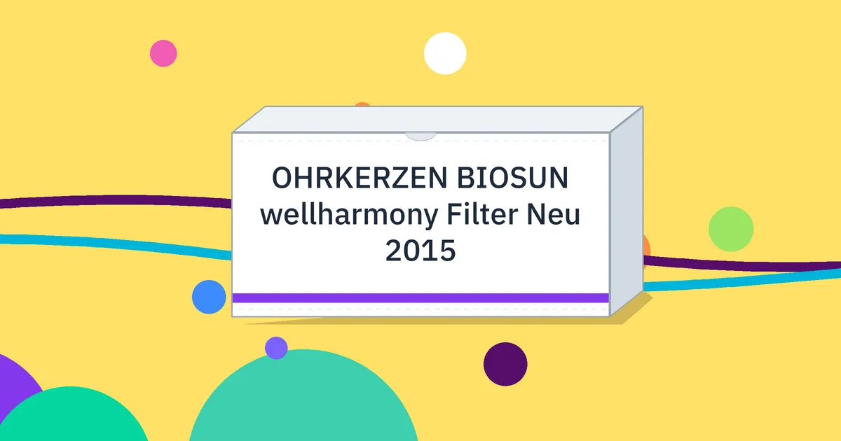 Symbolbild: Packung mit der Aufschrift OHRKERZEN BIOSUN wellharmony Filter Neu 2015 (PZN 11133388) – Verfügbarkeit und Bezug in Apotheken in Frankfurt am Main