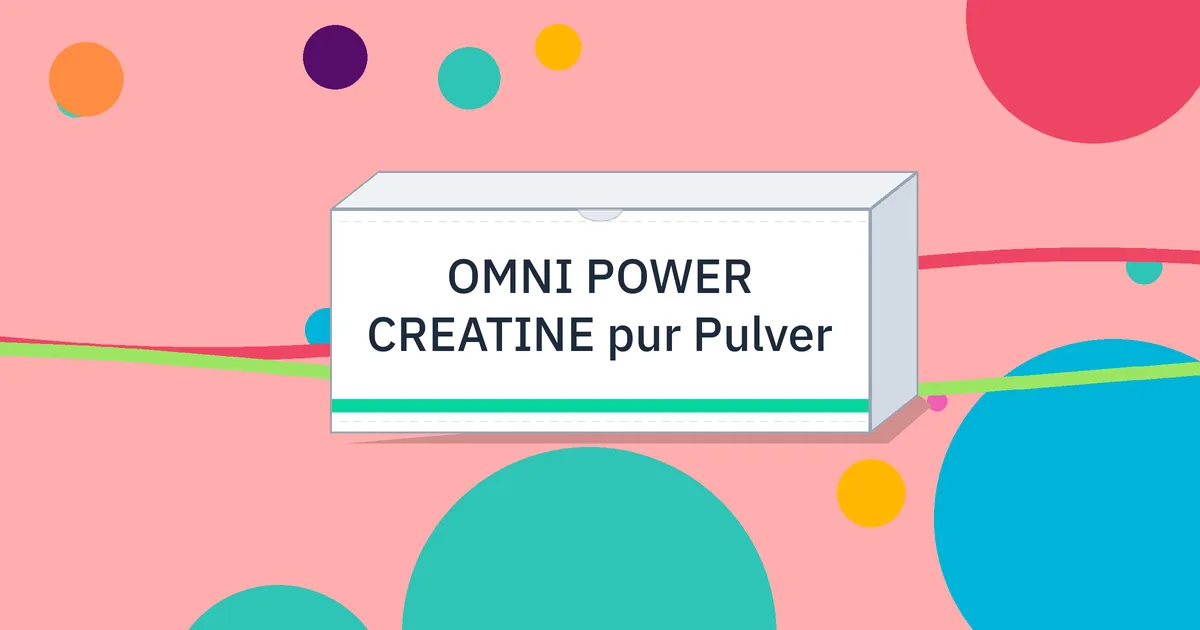 Symbolbild: Packung mit der Aufschrift OMNI POWER CREATINE pur Pulver (PZN 20717734) – Verfügbarkeit und Bezug in Apotheken in Frankfurt am Main