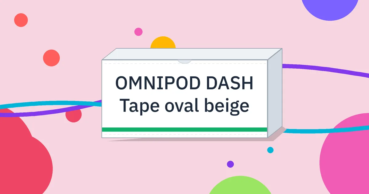 Symbolbild: Packung mit der Aufschrift OMNIPOD DASH Tape oval beige (PZN 18178804) – Verfügbarkeit und Bezug in Apotheken in Frankfurt am Main