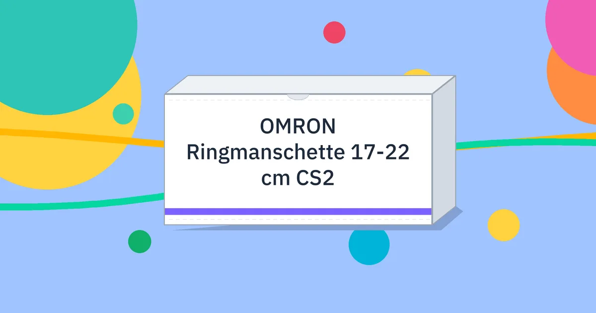Symbolbild: Packung mit der Aufschrift OMRON Ringmanschette 17-22 cm CS2 (PZN 06563508) – Verfügbarkeit und Bezug in Apotheken in Frankfurt am Main