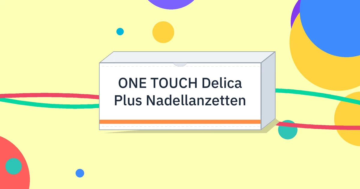Symbolbild: Packung mit der Aufschrift ONE TOUCH Delica Plus Nadellanzetten (PZN 19657955) – Verfügbarkeit und Bezug in Apotheken in Frankfurt am Main
