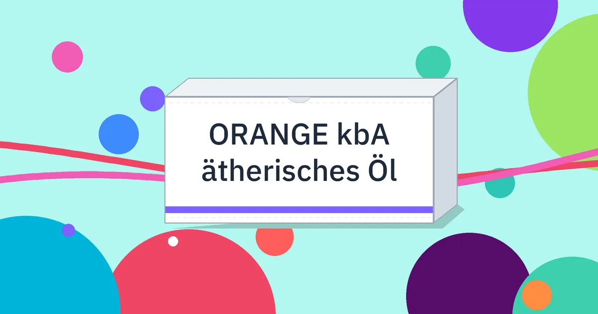 Symbolbild: Packung mit der Aufschrift ORANGE kbA ätherisches Öl (PZN 02035273) – Verfügbarkeit und Bezug in Apotheken in Frankfurt am Main