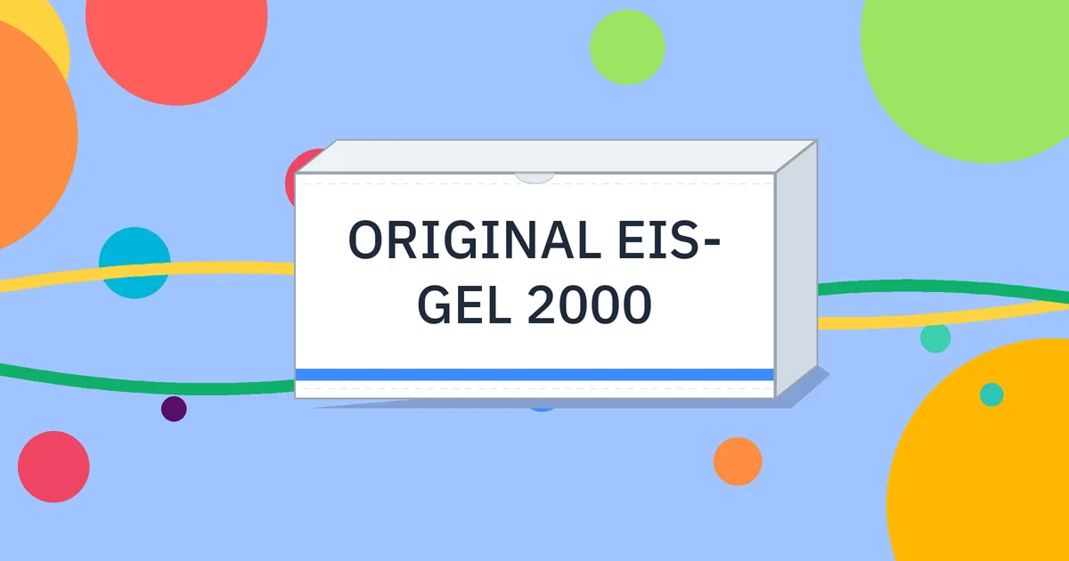 Symbolbild: Packung mit der Aufschrift ORIGINAL EIS-GEL 2000 (PZN 12560023) – Verfügbarkeit und Bezug in Apotheken in Frankfurt am Main
