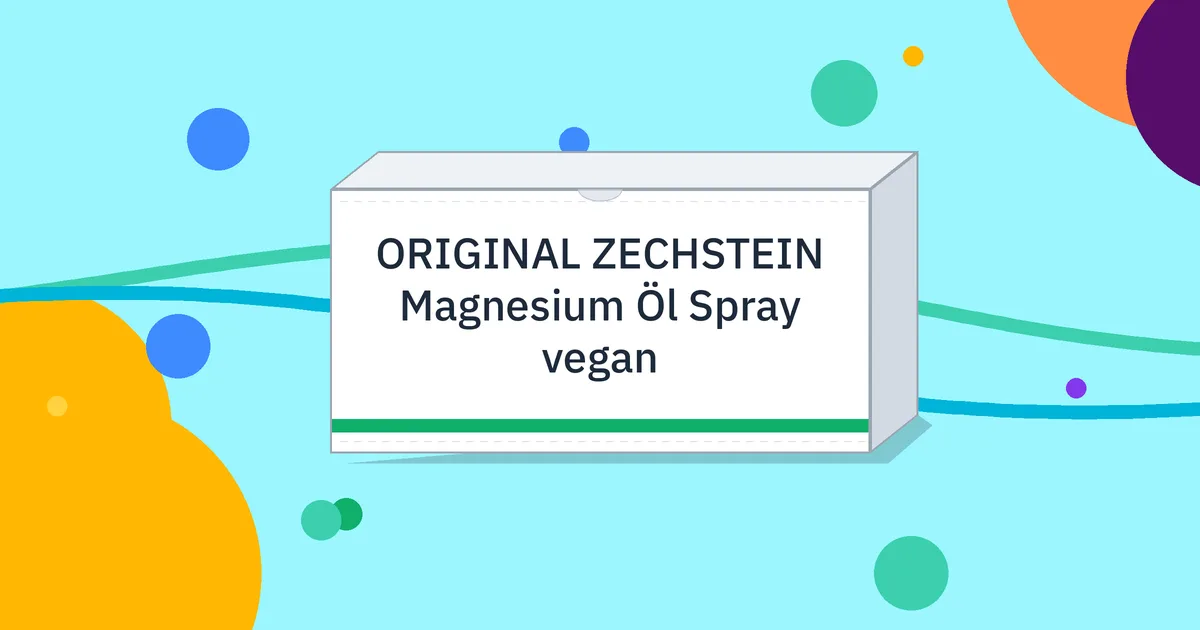Symbolbild: Packung mit der Aufschrift ORIGINAL ZECHSTEIN Magnesium Öl Spray vegan (PZN 18237151) – Verfügbarkeit und Bezug in Apotheken in Frankfurt am Main