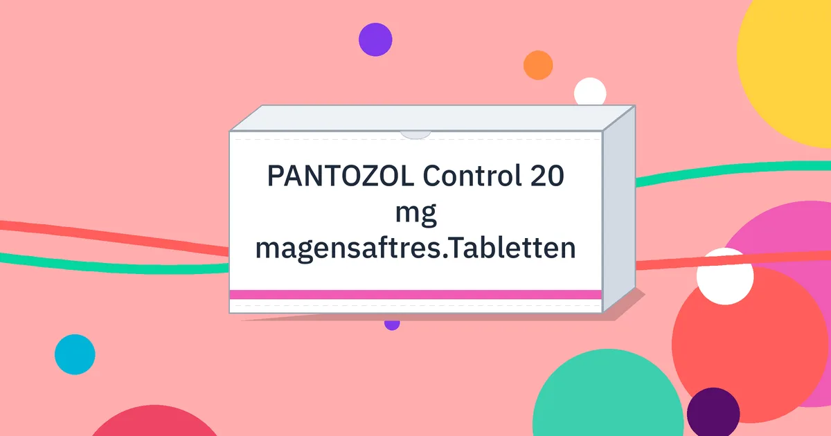 Symbolbild: Packung mit der Aufschrift PANTOZOL Control 20 mg magensaftres.Tabletten (PZN 05124445) – Verfügbarkeit und Bezug in Apotheken in Frankfurt am Main