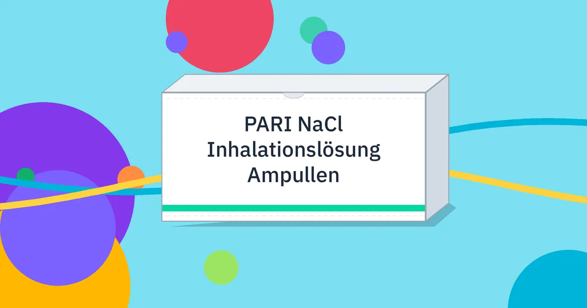 Symbolbild: Packung mit der Aufschrift PARI NaCl Inhalationslösung Ampullen (PZN 03109789) – Verfügbarkeit und Bezug in Apotheken in Frankfurt am Main